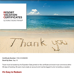 Resort Vacation Certificates | New To RVC